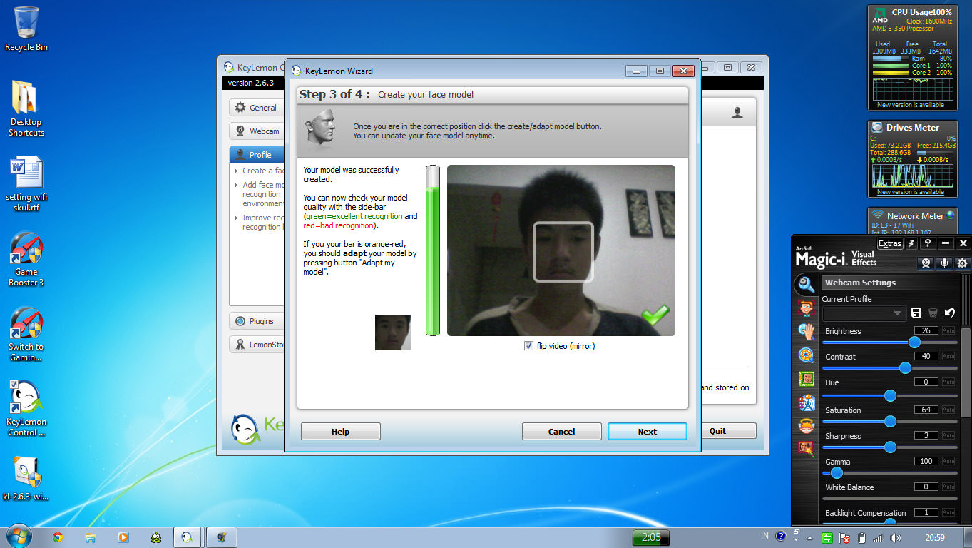 3 Webcam Face Recognition Security Software and Bio-metrics Password ...