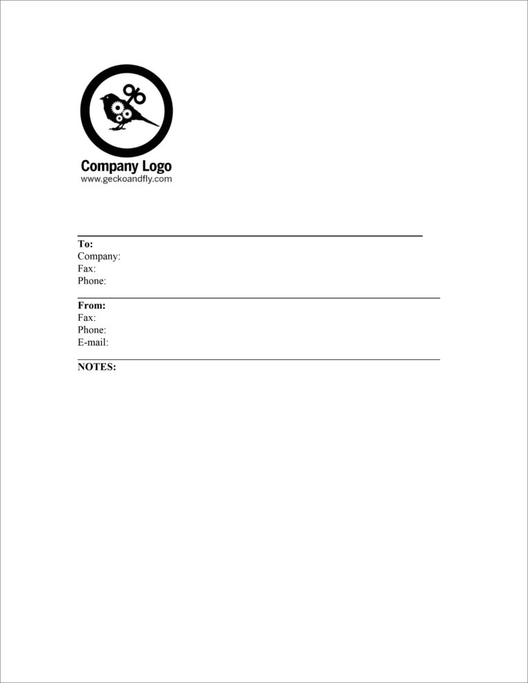 20 Free Printable Fax Cover Sheets And Templates