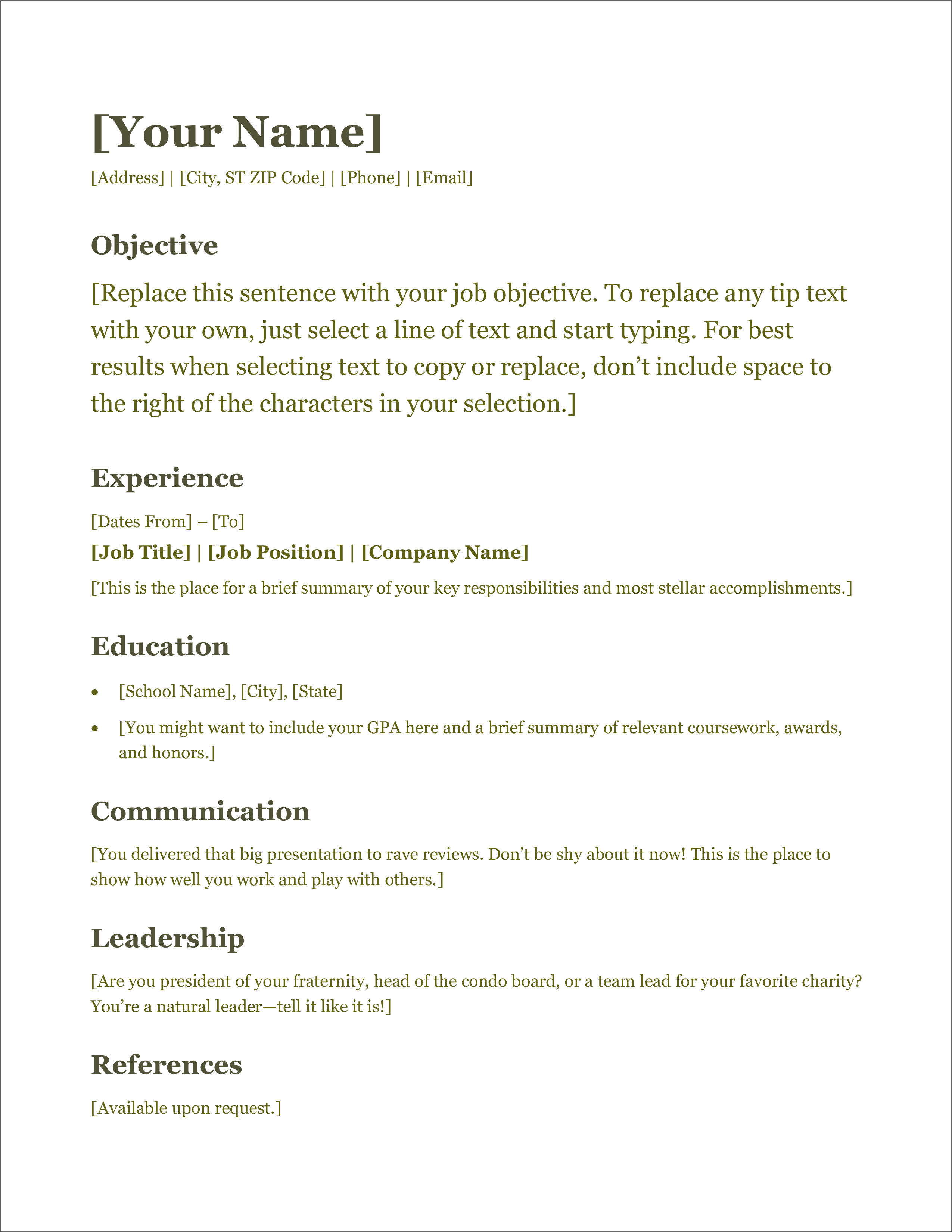 Free Resume Templates For Ms Word Metareti