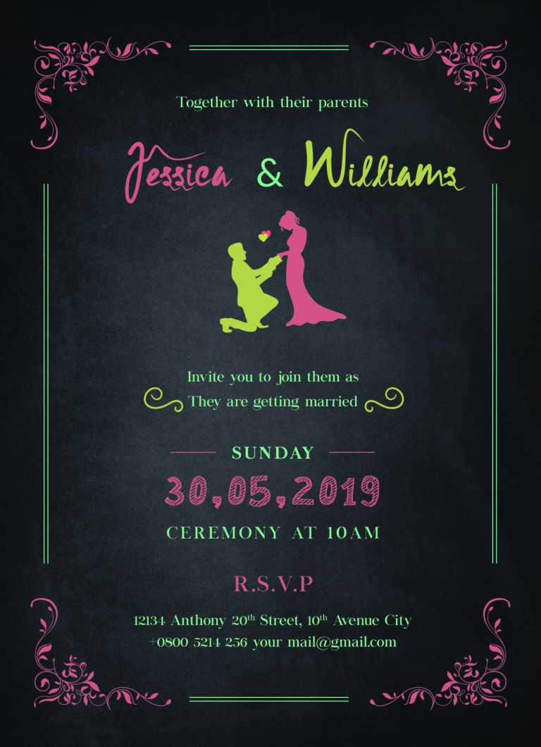 16 Free Wedding Invitation Template Cards - Printable And Editable