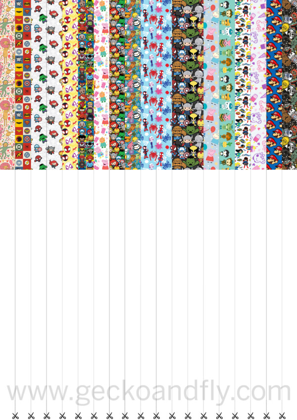 4 FREE Printable A4 Lucky Star Origami Strips