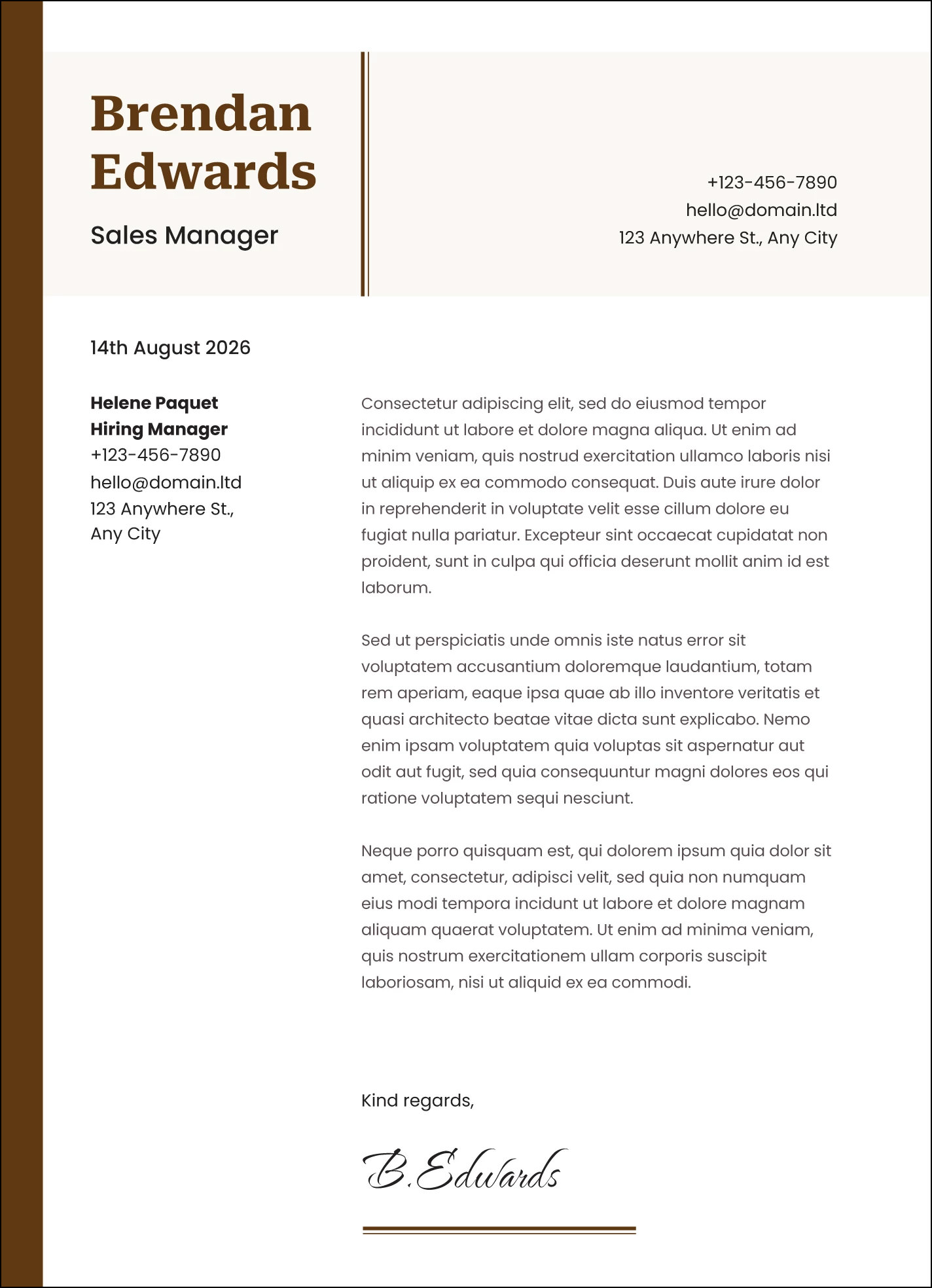 20 Free Cover Letter Templates For Microsoft Word Docx And Google Docs