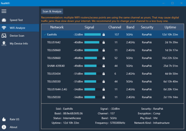 11 Free WiFi Signal Strength Analyzer - Scan Neighbour's WiFi To Avoid ...
