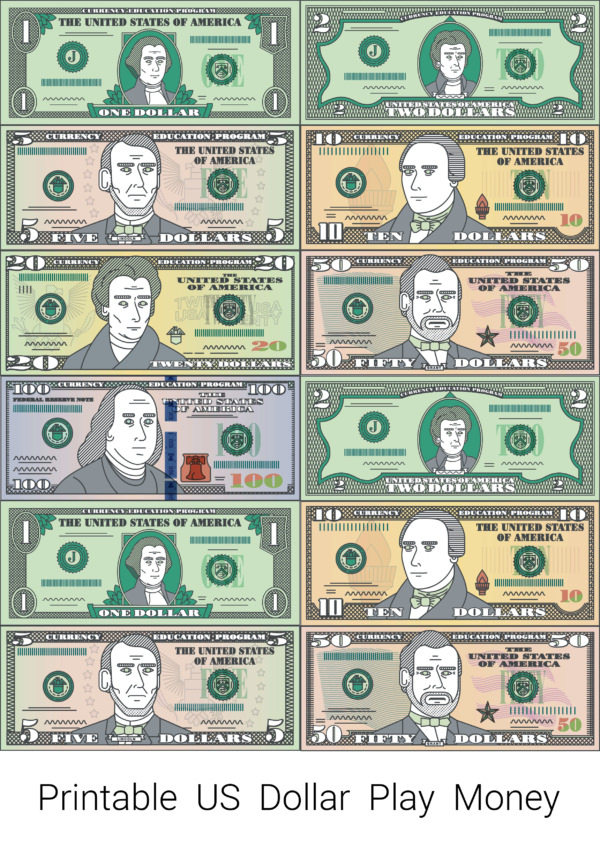 19 Free Printable Play Money For Kids