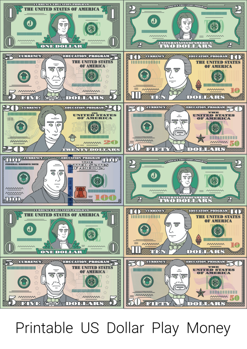 19 Free Printable Play Money For Kids